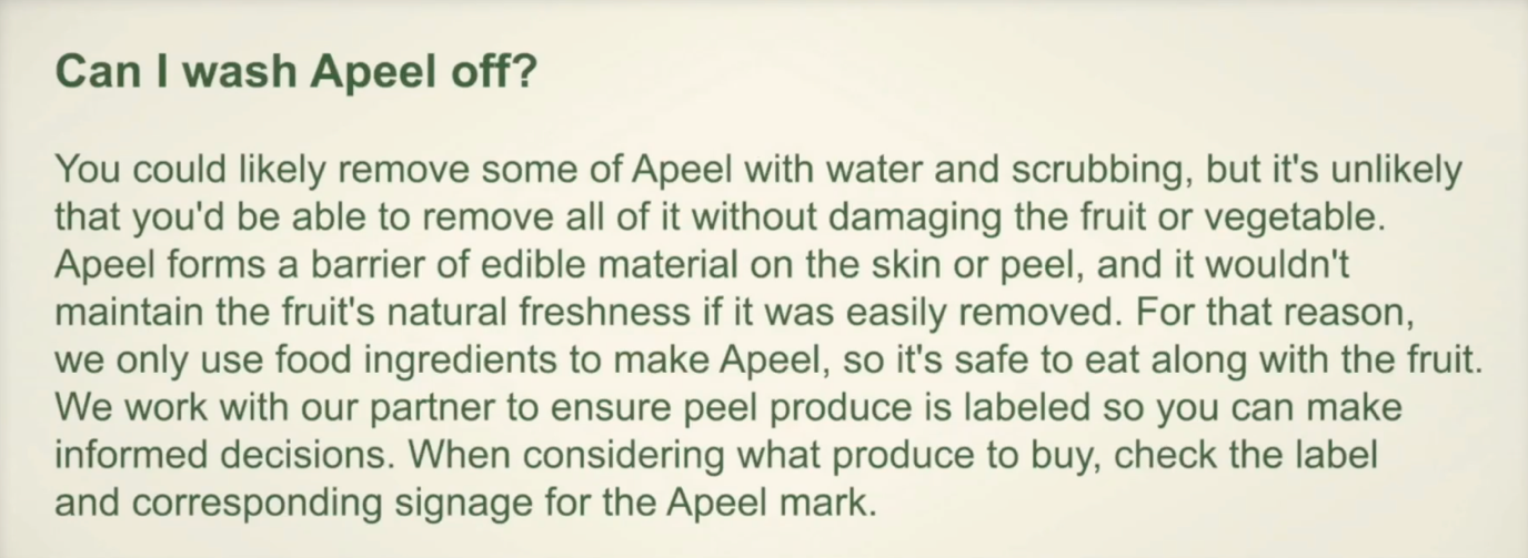Apeel – Insanity From Every Direction - The Nutrition Academy